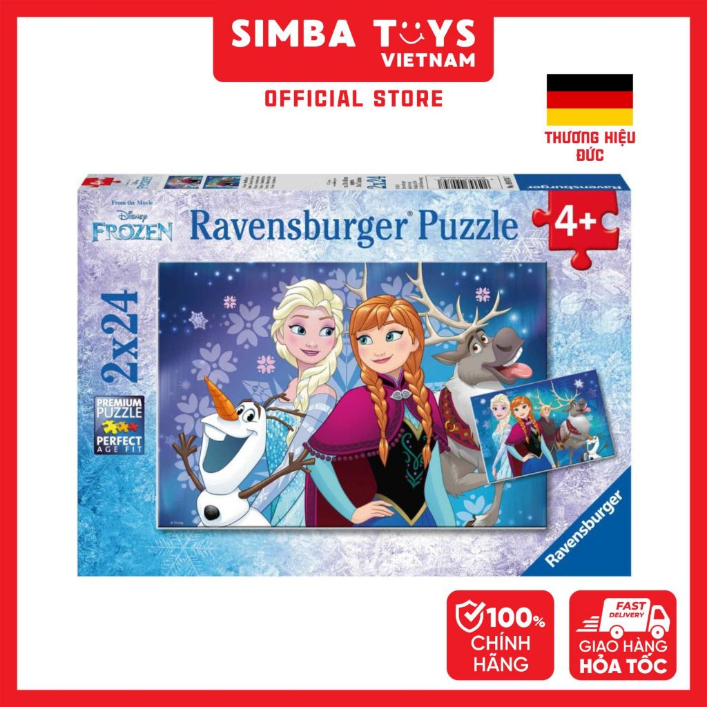 Puzzle Anna, Elsa and friends 2 sets of 24 pieces RAVENSBURGER - Disney ...
