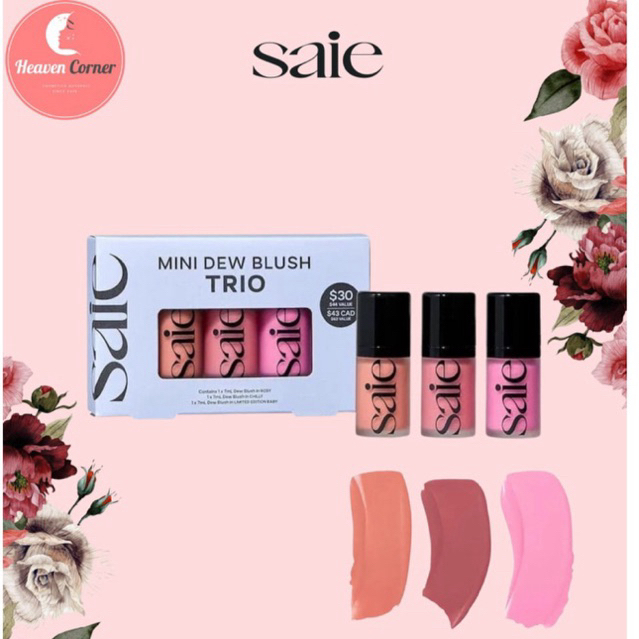 Saie Mini Dew Blush Trio Set 3 x 7ml | Shopee Malaysia