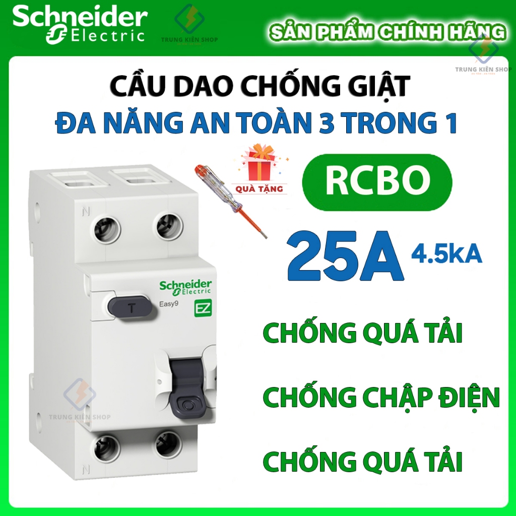 [Schneider] Rcbo Schneider Easy9 2P 25A - 30mA multi-purpose circuit ...