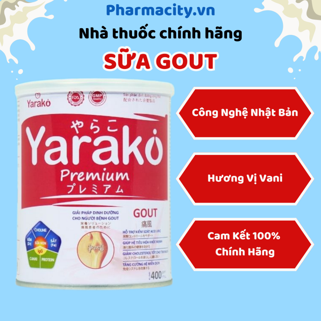 Yarako PREMIUM Gout Milk Nutritional Support Solution for Gout Patients ...