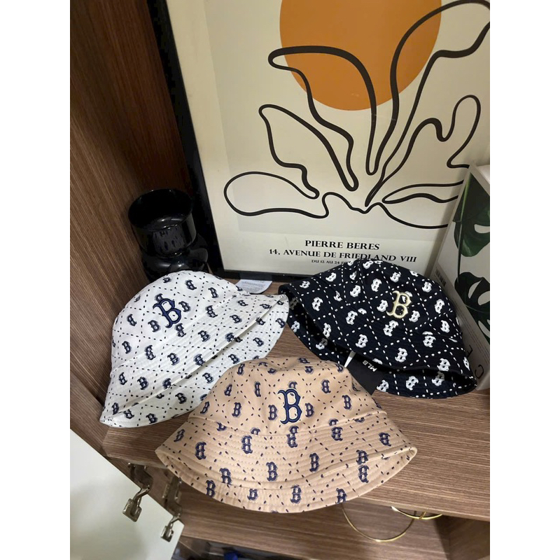Bucket hat with monogram pattern, standard form (real photo) | Shopee ...