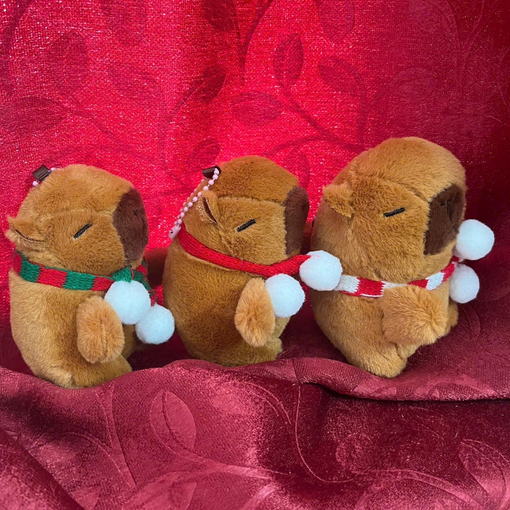 Capybara Teddy Bear Keychain, capybara Christmas, bud teddy bear ...
