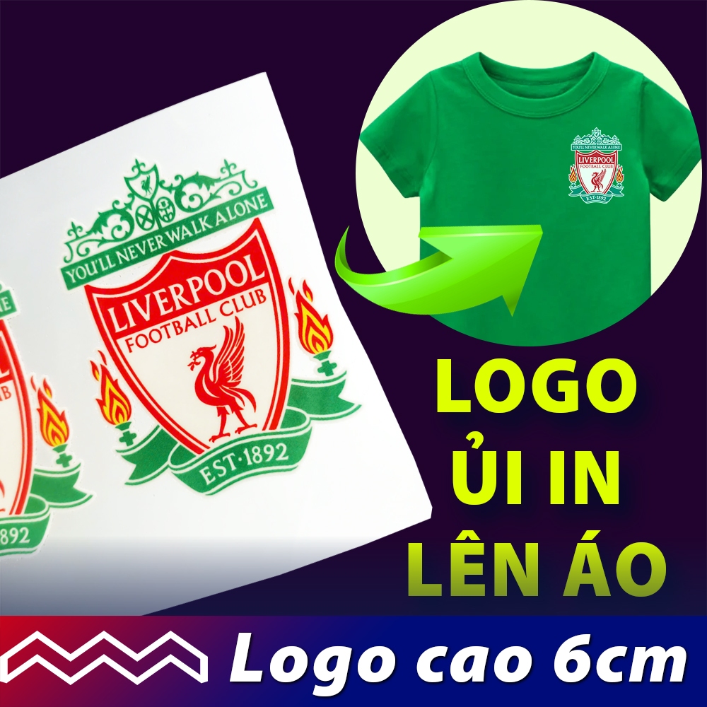Printed Logo on fabric and shirt. Liverpool FC Logo is 6 cm tall. Heat ...