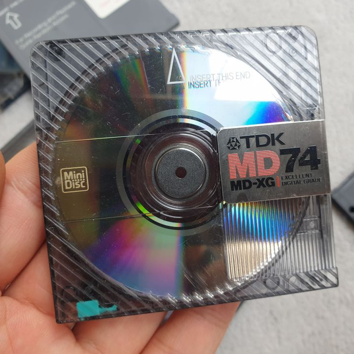 Used domestic minidisc MD disc with enough content box for recording ...