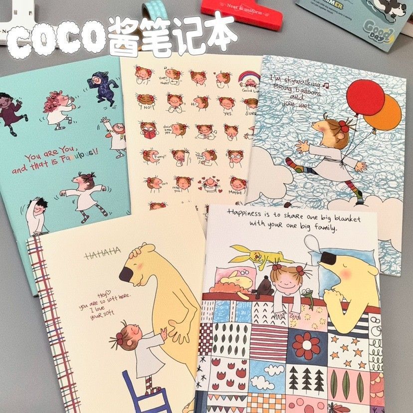Coco Japanese style cute B5 horizontal notebook, lesson notebook ...