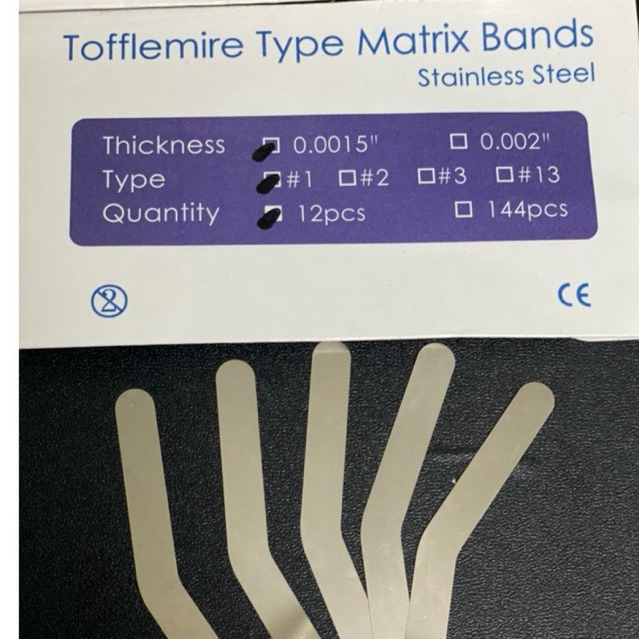 Matrix Band dental metal filling belt Origin: (USA) pack of 12 | Shopee ...