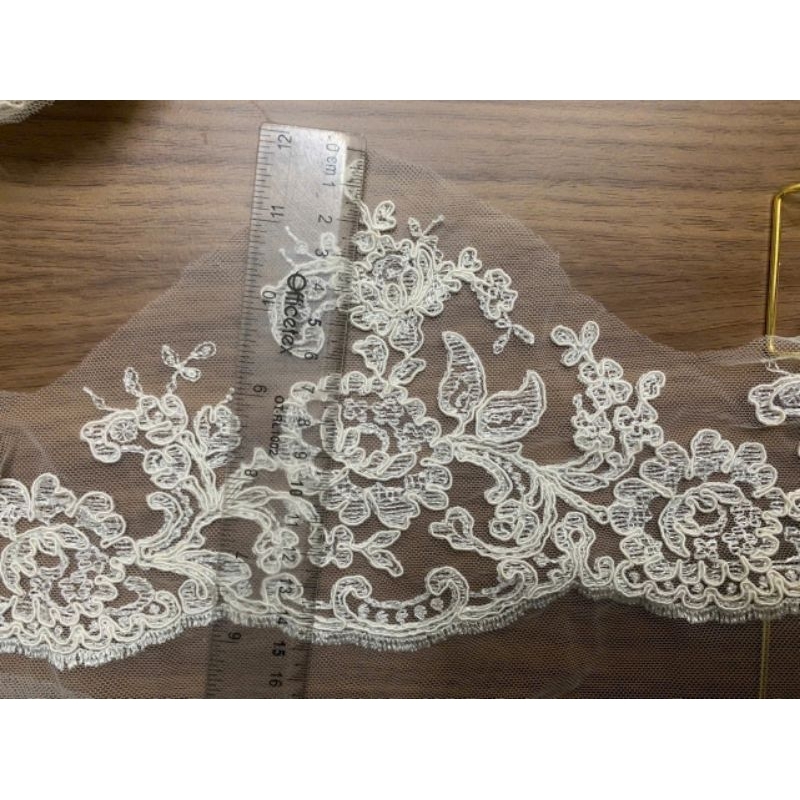 Floral lace attached to wedding dress - ribbed lace legs | Shopee Malaysia