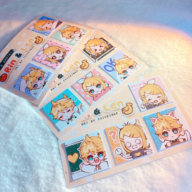 Sticker Set - Kagamine Rin & Len ( Vocaloid ) | Shopee Malaysia