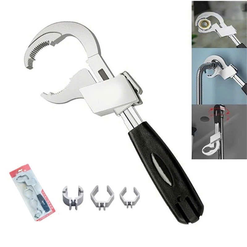 Multi-purpose water pipe wrench, 80mm diameter water pipe wrench with 3 ...