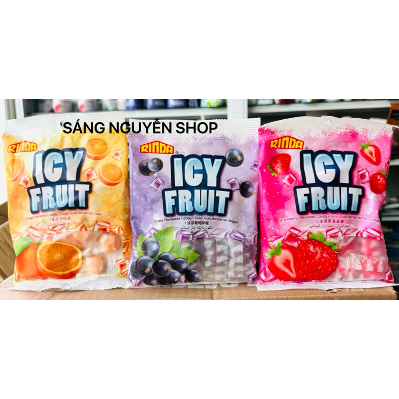 Rinda Icy Fruit Candy Grape/Strawberry/Orange Malaysian The Cool 100g ...