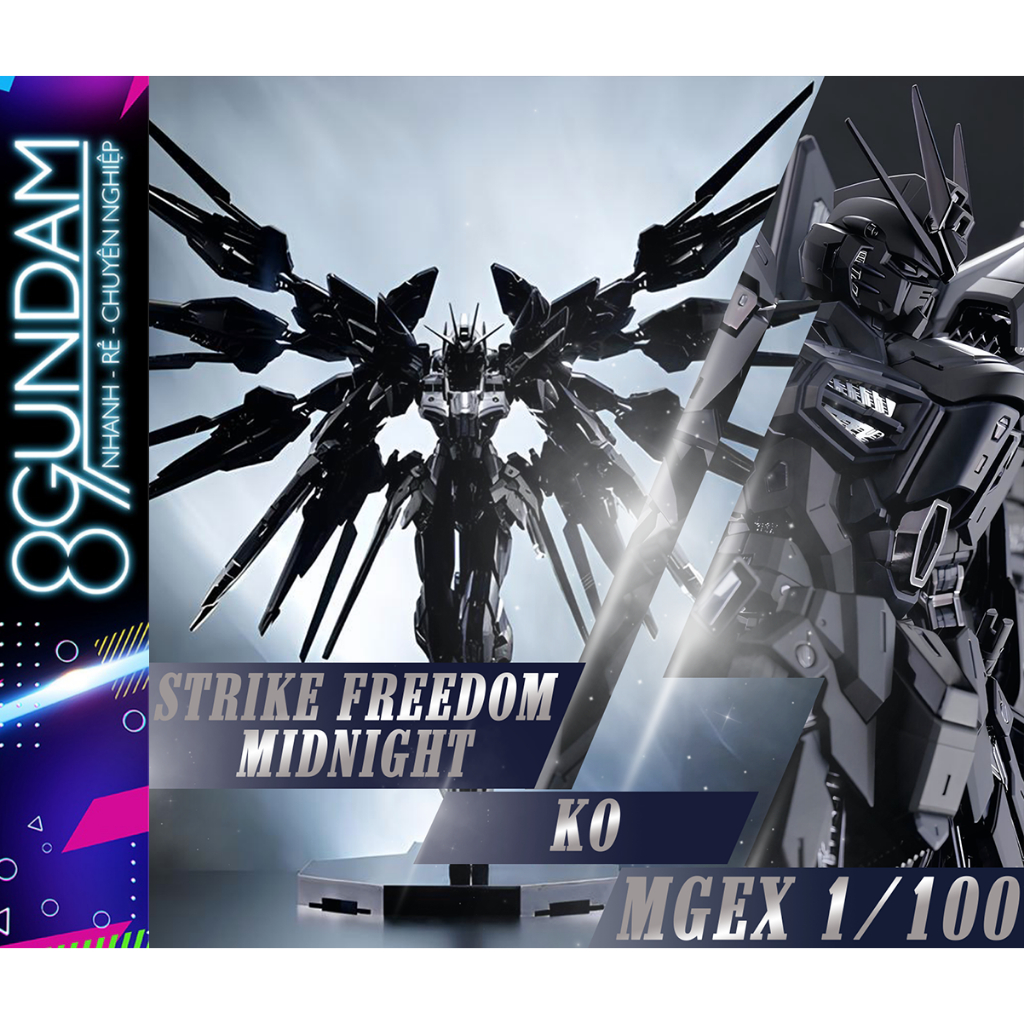 [COMING SOON] MGEX Strike Freedom KO Assembly Model (Midnight Coating Ver) (with base and ...