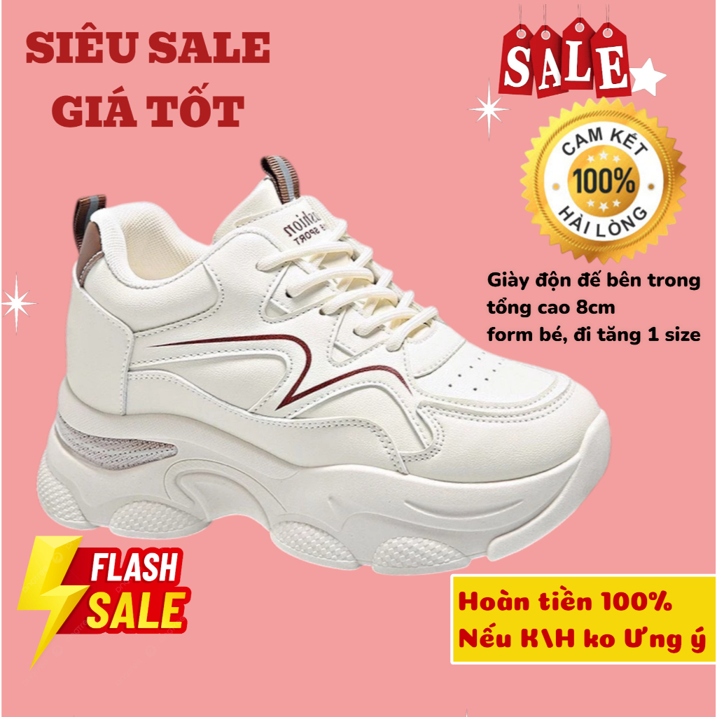 (Full Feet go up 1 size) Sports Shoes Padded Sole Shoes 8cm Raised Sole ...