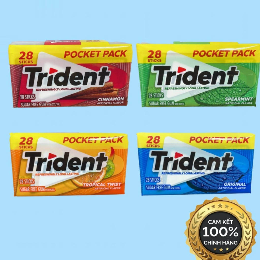[Box Of 28] New American Brand Trident Gum. | Shopee Malaysia