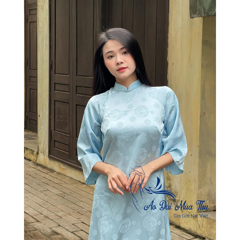 Chau Dinh ao dai - innovative ao dai in 2 colors blue, pink, made of ...