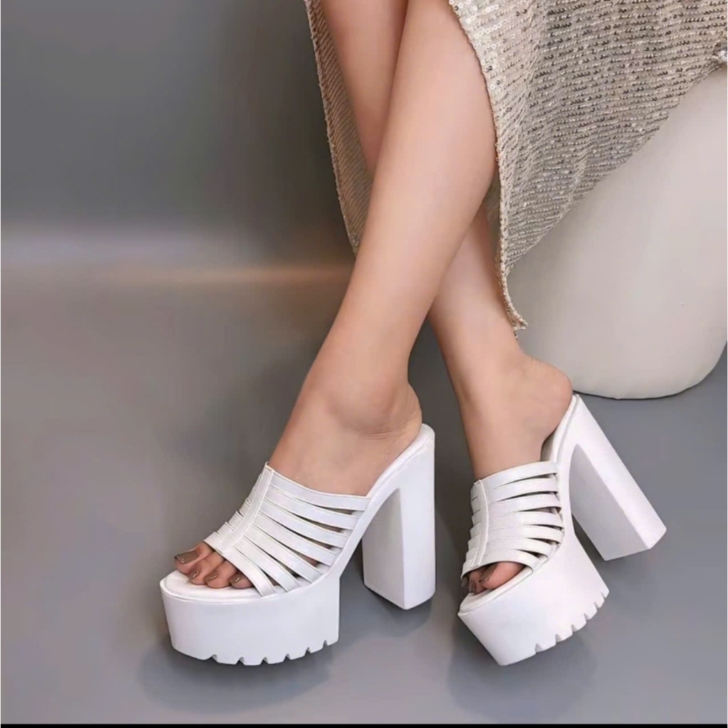 Super hot 14cm high platform sandals with multi-strand design | Shopee ...
