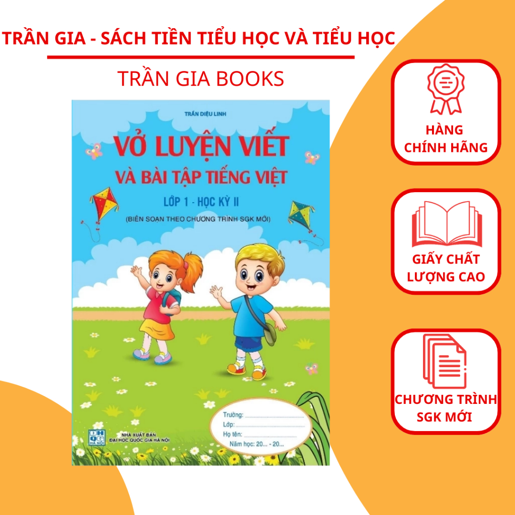 Vietnamese Writing and Exercise Practice Notebook Grade 1-HKII (Tran ...