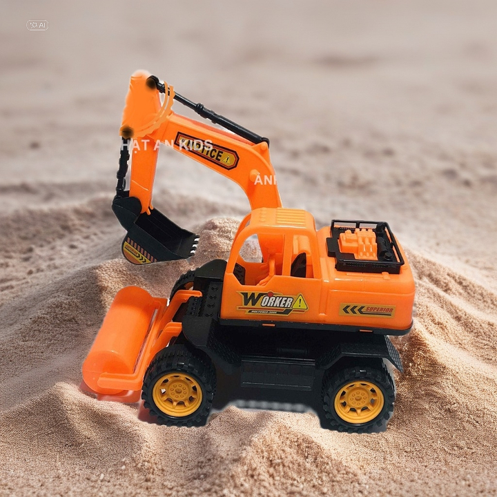 Toy excavator, Excavator for children combined with Self-Running Roller ...