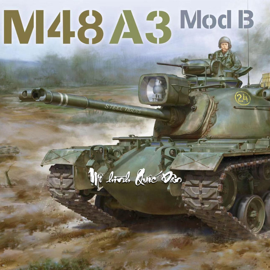 Military Model | M48a3 Patton tank model kit | Ratio: 1/35 | Taom ...