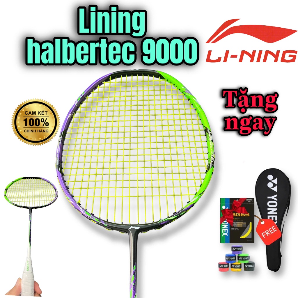 Lining Halbertec 9000 badminton racket Super durable Carbon frame ...