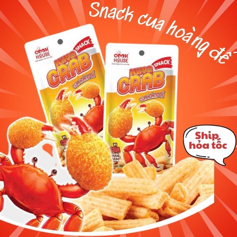 Bag of 10 packs of Emperor's Crab Snacks, Emperor's Crab Flavored ...