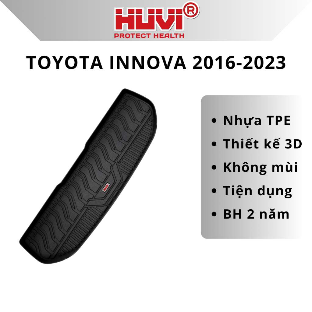 [GENUINE] Toyota Innova 2016-2023 3D virgin TPE car trunk mat - HUVI ...