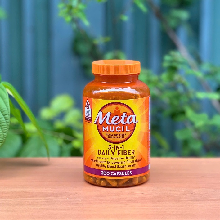 Metamucil 3-in-1 Fiber Psyllium Fiber Supplement Capsule 300 tablets ...