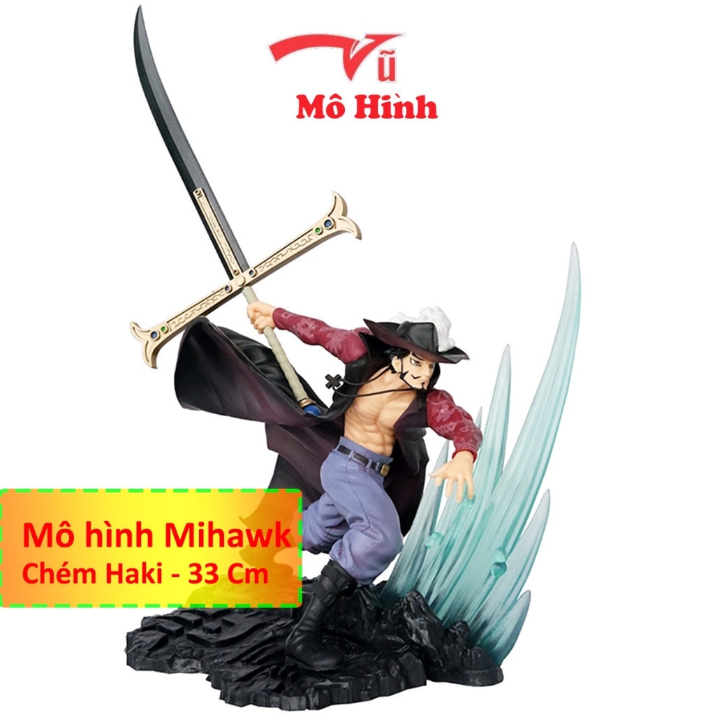 One Piece Mihawk Model Hawk Eyes Zoro Slashing Position 33cm tall ...