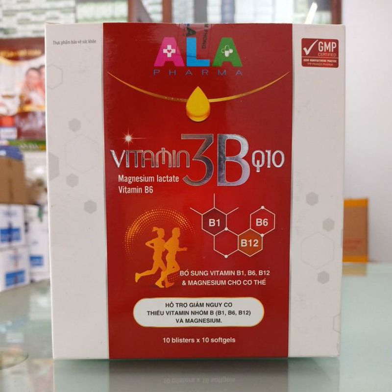 Vitamin 3B Q10 Ala supplements B vitamins and Coenzyme Q10 + Magne B6 ...