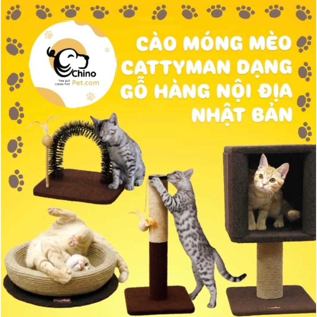 Scratch Pieceg Cattyman for wooden cats in many shapes - Japanese ...