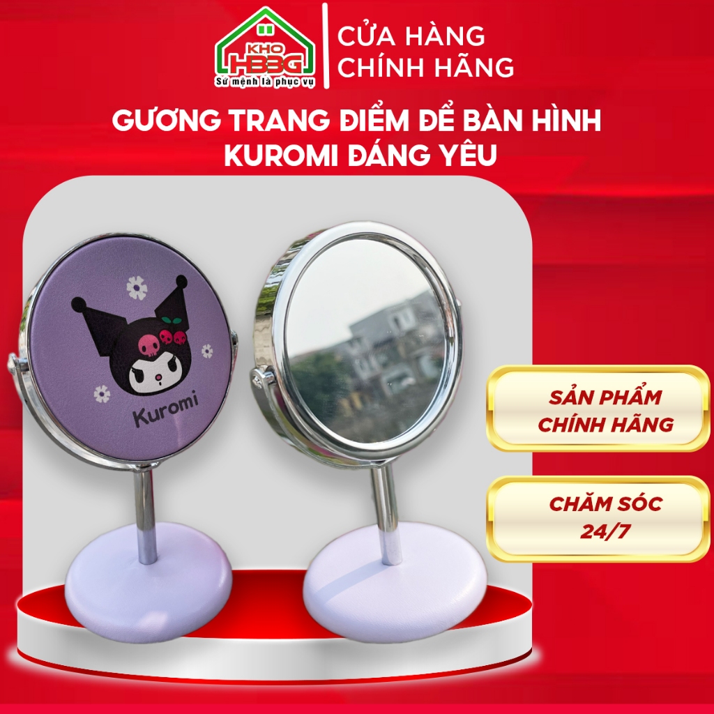 Lovely Kuromi Character Desktop Makeup Mirror | Shopee Malaysia
