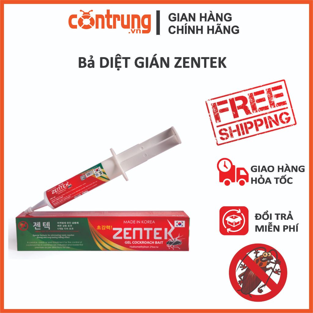 Zentek Cockroach Killer - 35g Tube - Korea - Kills German Cockroaches - Small Cockroaches ...