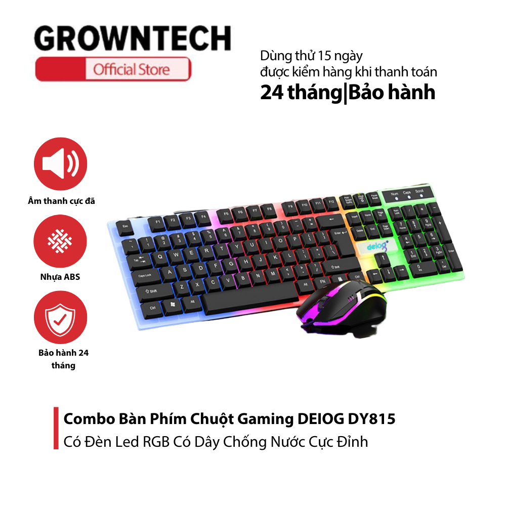 Deiog DY815 Mechanical Gaming Keyboard Mouse Combo with RGB Led Light ...