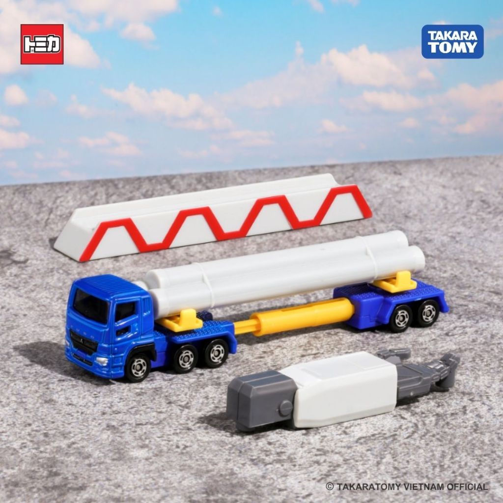 Long Tomica Model Car No.140 Mitsubishi Fuso Super Great Pole Trailer ...