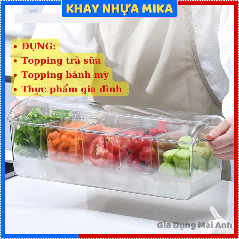 Topping tray, 4-5 compartment spice tray, with ice compartment ...
