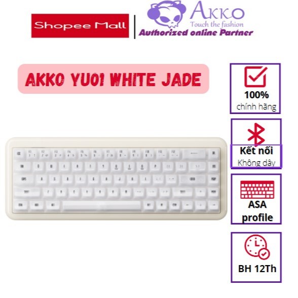 AKKO YU01 White Jade Keyboard (RGB / Hotswap / Piano Pro SW/ Multi-mode ...