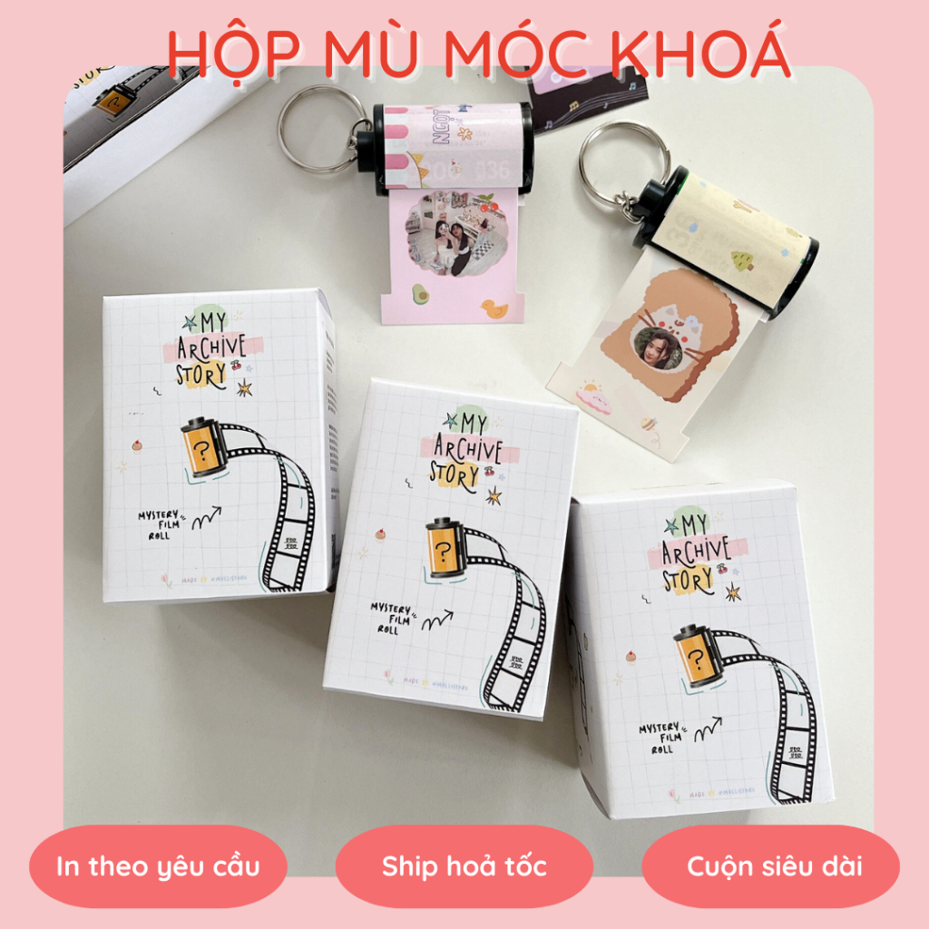 Blindbox Keychain/ film roll Keychain with photo printed on request ...