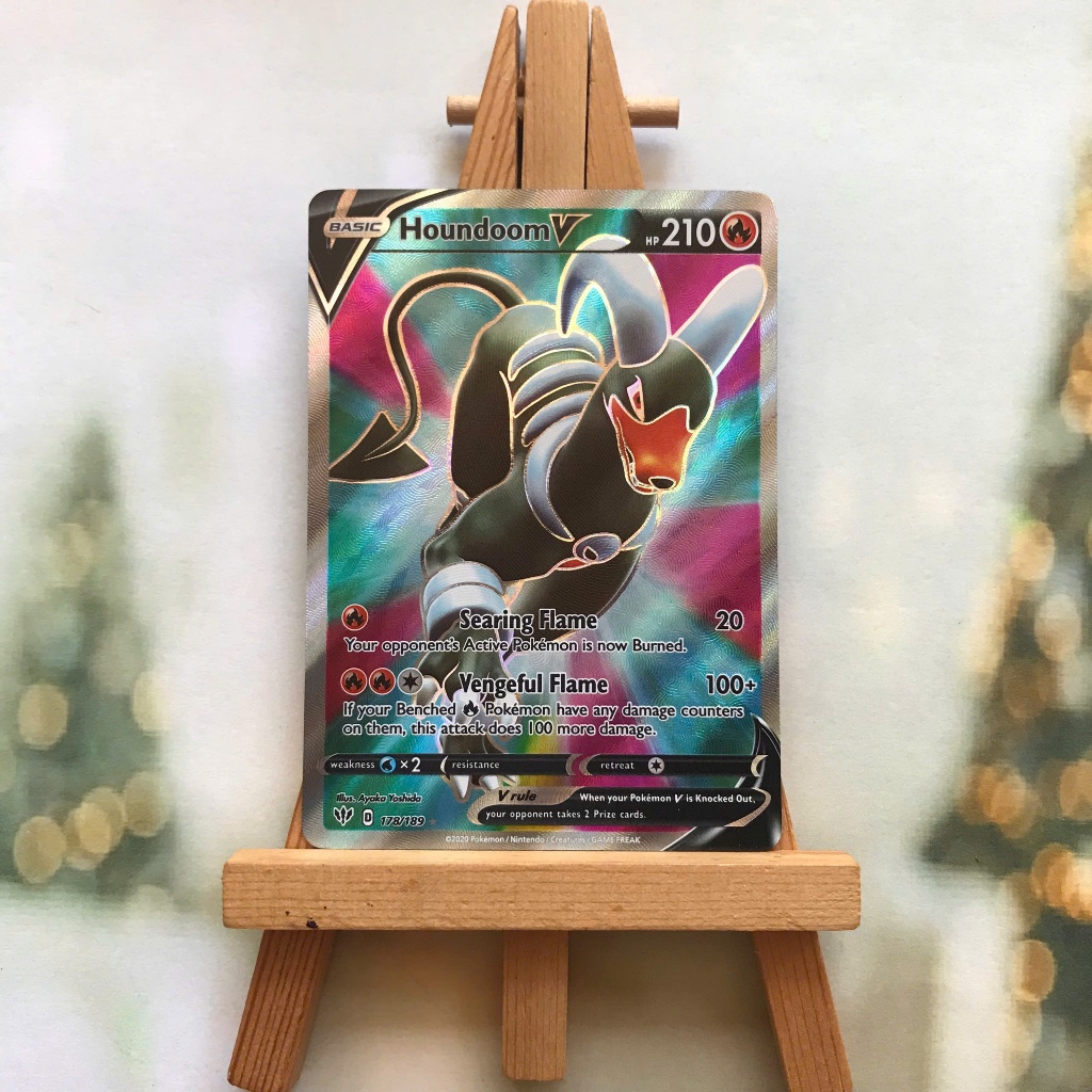 Pokemon Houndoom V 178/189 Picture Card - Genuine English Darkness ...