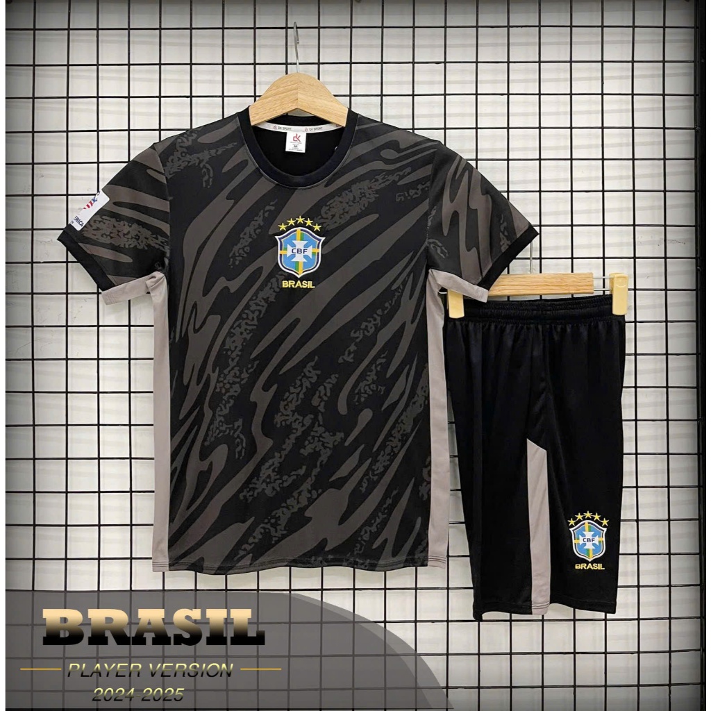 A029 - NEW 2025 BLACK BRAZIL FOOTBALL JERSEY - NEW 2025 BLACK BRAZIL ...