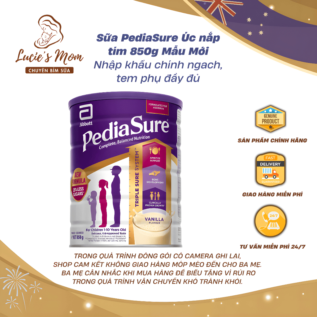 Pediasure Australian domestic formula milk, new model, purple lid ...