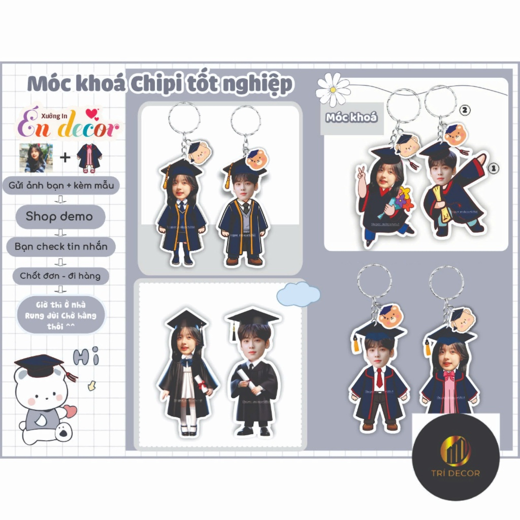 Cute graduation chibi hook Combo makes an extremely cute gift - TRI ...