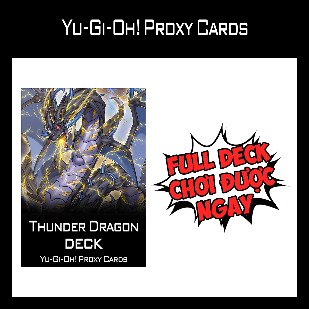 YUGIOH Cards - Thunder Dragon Deck - 1 SIDE PRINTED (60 Cards) | Shopee ...