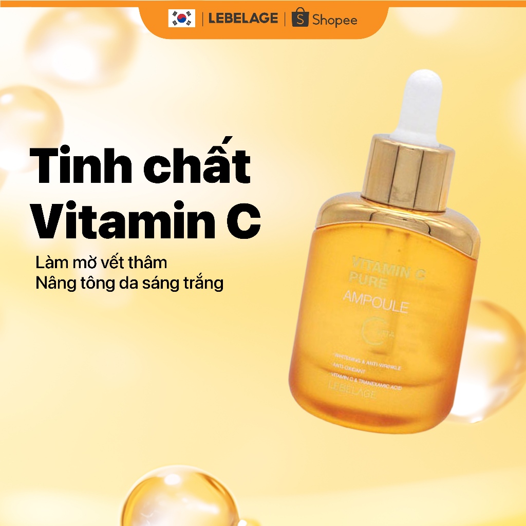 Lebelage Vitamin C Pure Ampoule 3-in-1 Anti-Aging Dark Spot Reduction ...