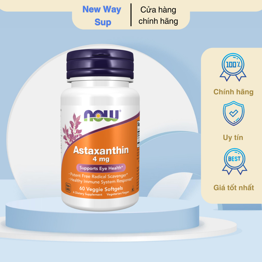 OXY Now Astaxanthin 4mg anti-oxidant, anti-aging (60 Tablets) | Shopee ...