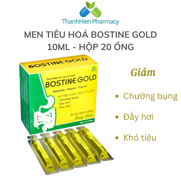 Bostin Gold digestive enzyme - Box of 20 tubes for people with indigestion, flatulence, bloating ...