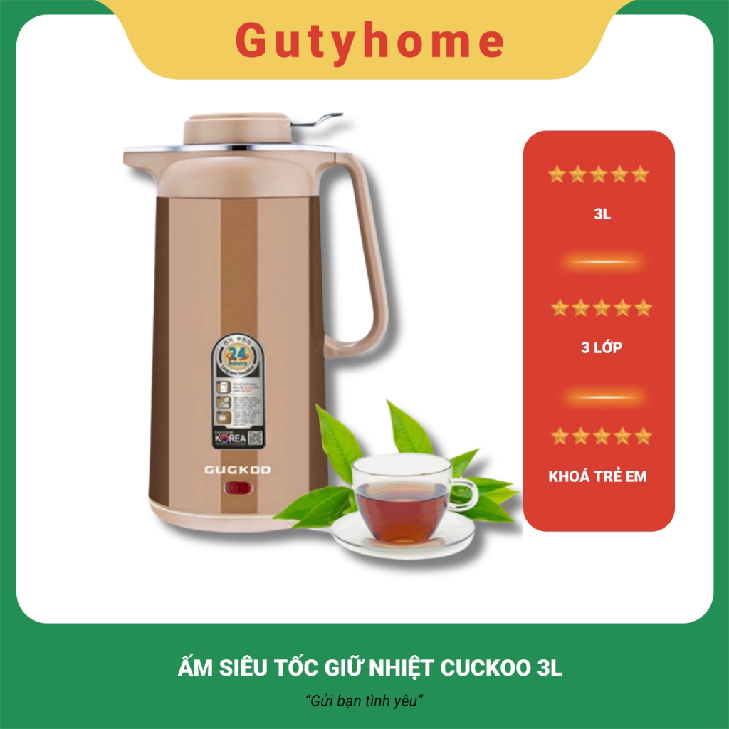 Cuckoo Thermal Kettle, Thermos for Instant Water Boiling, 1500W ...