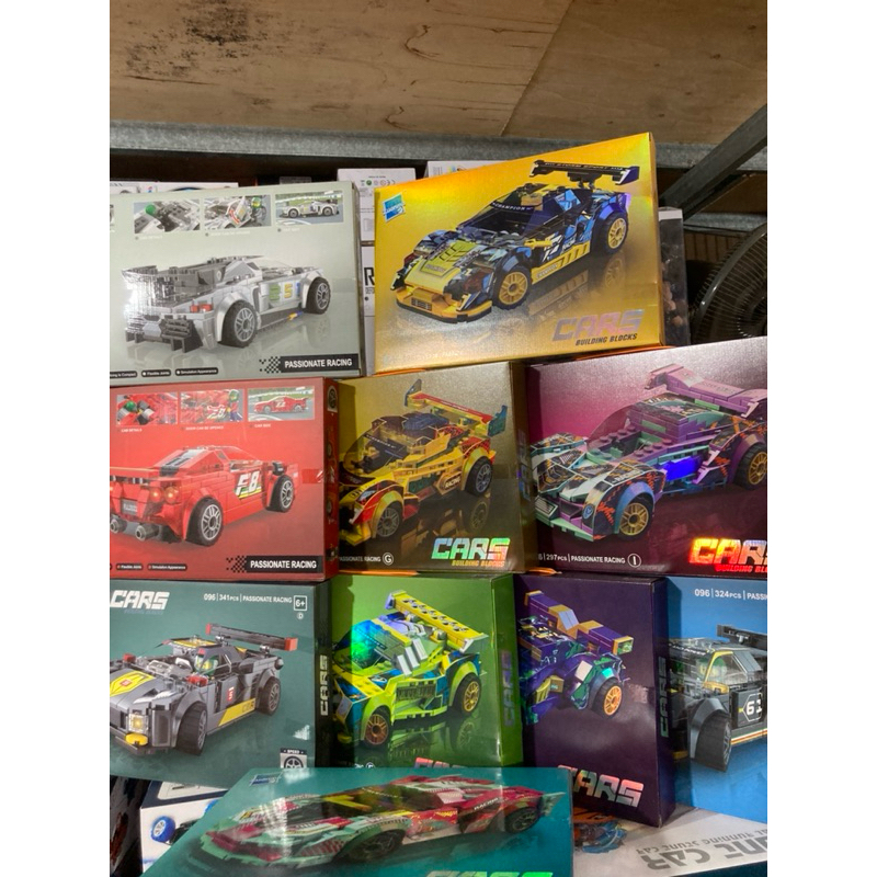 Lego set to assemble sports car models of Bugat, Lambor, Ferrari ...