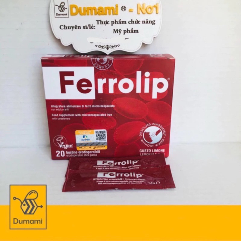 Ferrolip biological iron box of 20 packs for pregnant mothers and ...