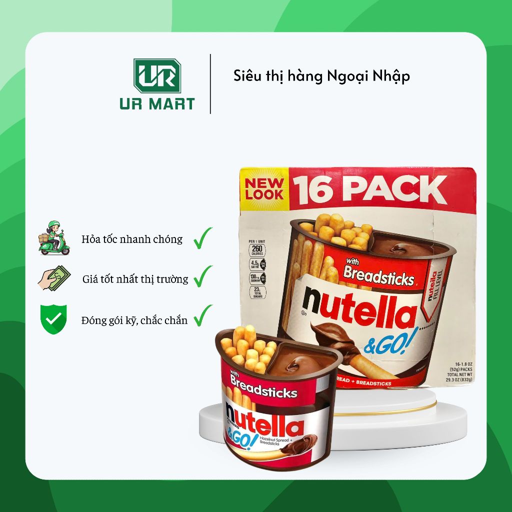 Ferrero Nutella Chocolate Dipping Sticks & Go Hazelnut Spread With Breadsticks 52G | Shopee Malaysia
