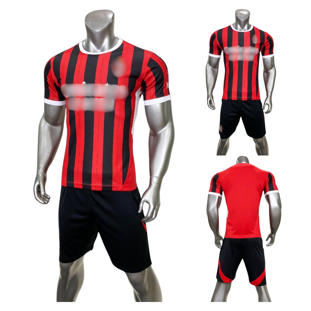 Ac Milan 2025 red football kit WITH name and number PRINTED | Shopee ...