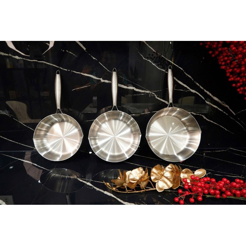 Seka Solid Stainless Steel Snow Pan for All Types of Stoves 3 Sizes ...